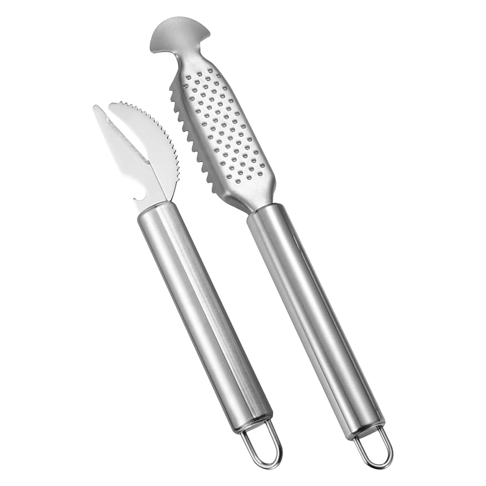 Dual-Wire Fish Scale Scraper & Gut Cleaner Set Stainless Steel Multi ...